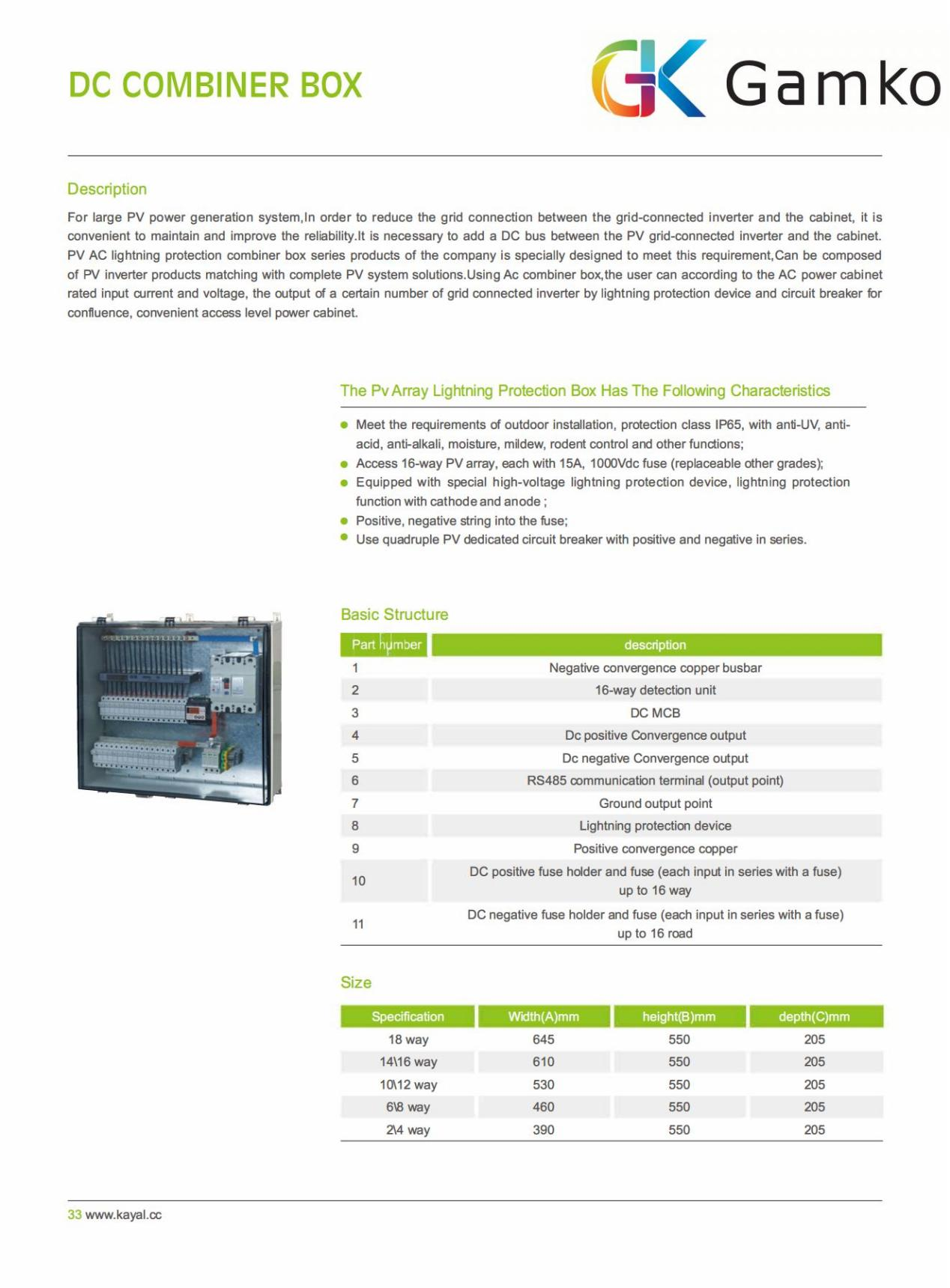 AC Combiner Box AC DC PV Combiner Box Solar 500V PV Combiner Box For ...